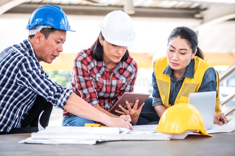 Engineer and Teamwork Meeting Stock Image - Image of factory, contact ...