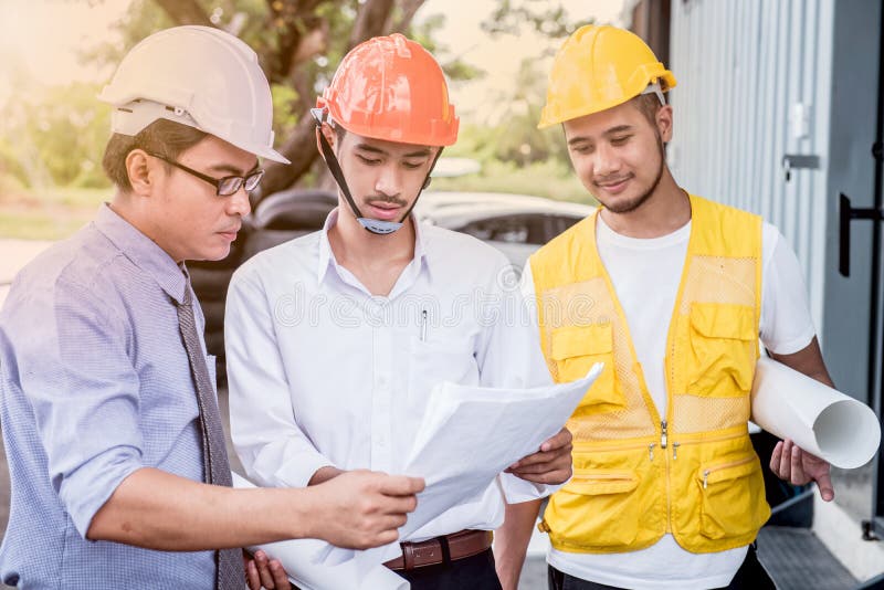 Engineer and Teamwork Meeting Stock Image - Image of factory, contact ...