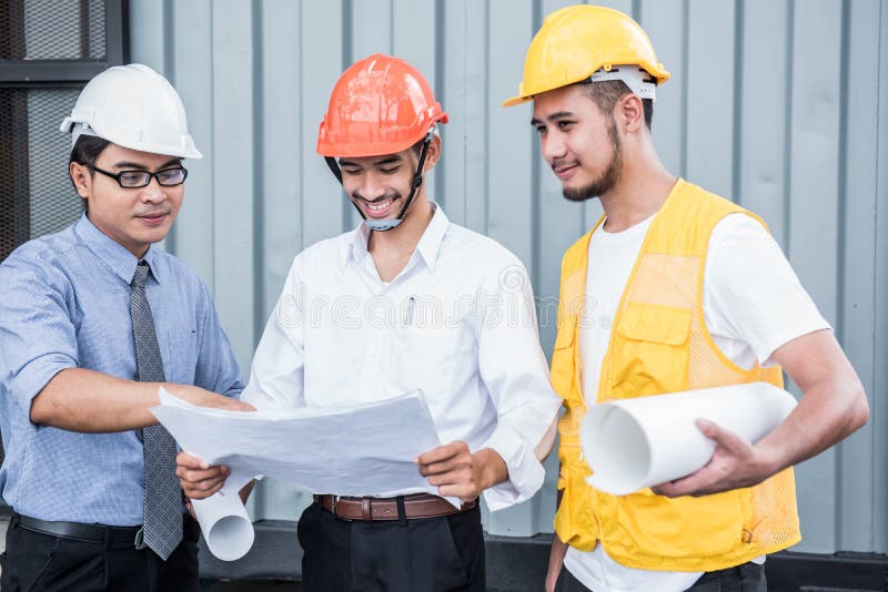Engineer and teamwork stock image. Image of group, factory - 107097331