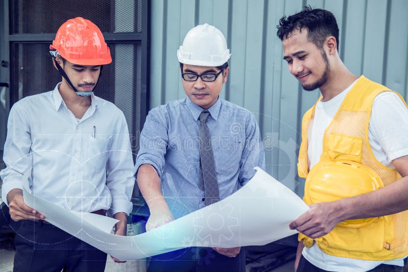 Engineer And Teamwork Meeting Stock Image - Image of architect ...