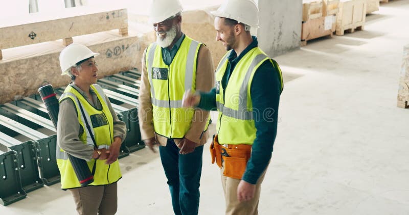 Engineer, Teamwork and Talking Construction, Building and Collaboration ...