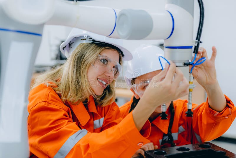 Engineer Technician Operating in Training Program Stock Image - Image ...