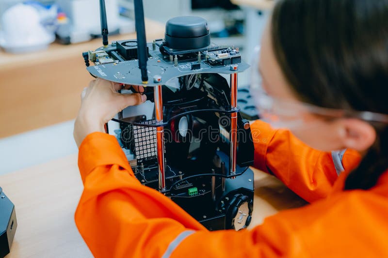 Engineer Technician Operating in Training Program Stock Image - Image ...