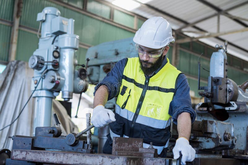 Engineer or Technician is Working in a Steel Factory. the Worker in ...
