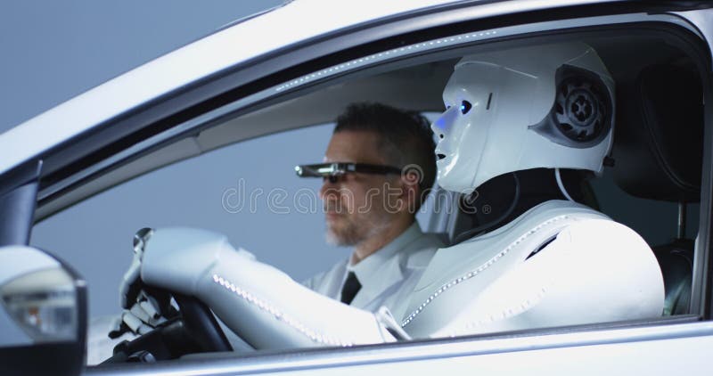 Engineer Testing Car Driving Robot Stock Image - Image of science ...