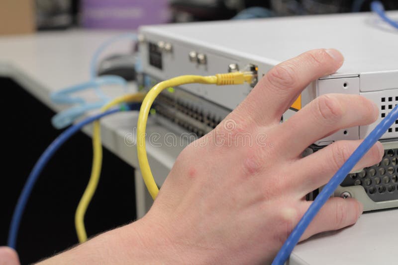 Server and cables stock image. Image of hardware, service - 31621705