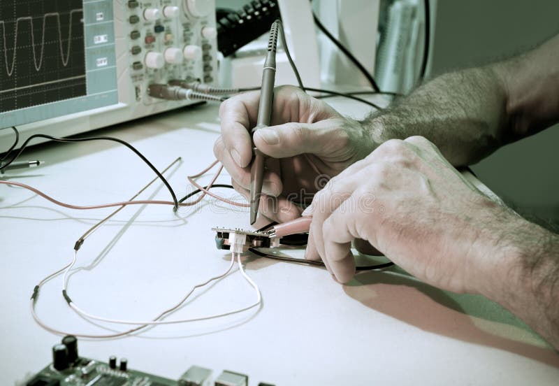 Testing of Electronic Equipment Stock Photo - Image of processor ...