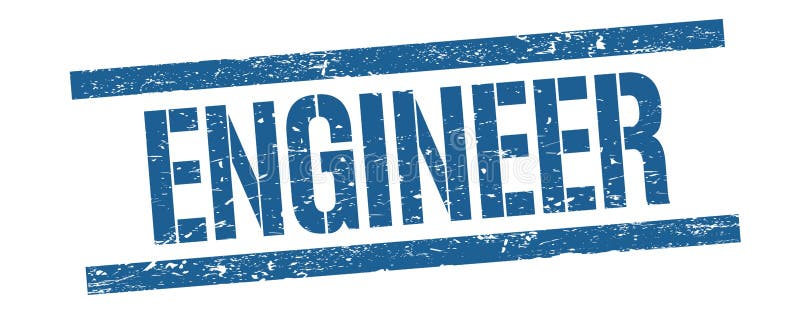 ENGINEER Text on Blue Vintage Lines Stamp Stock Illustration ...