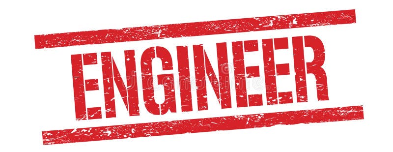 ENGINEER Text on Red Vintage Lines Stamp Stock Illustration ...