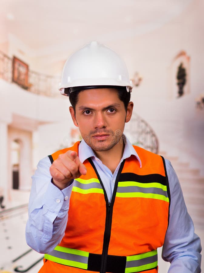 Engineer Thinking at Construction Site Stock Image - Image of architect ...