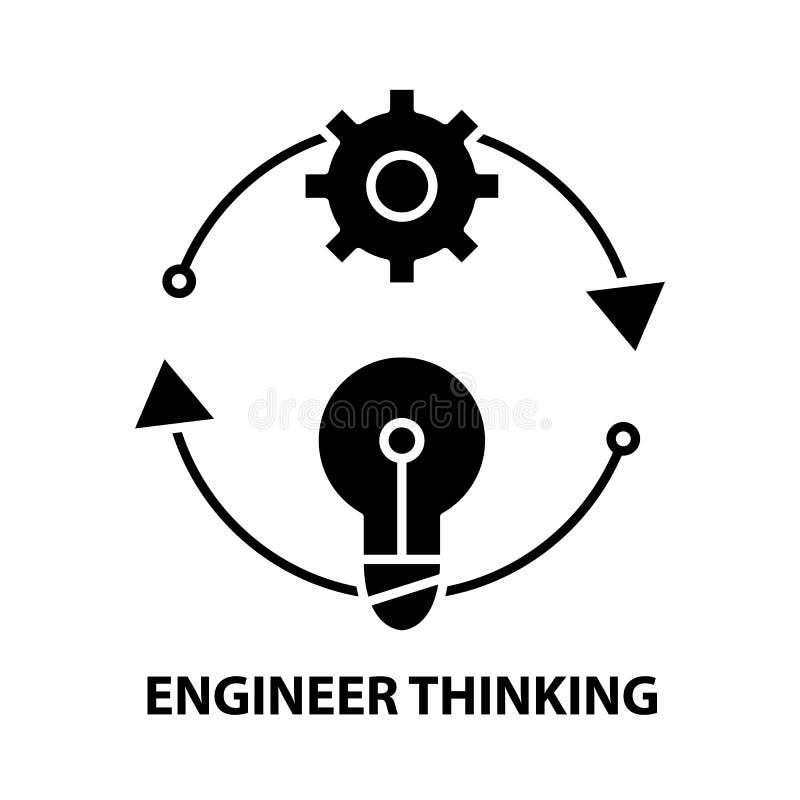 Smart Project Icon, Black Sign with Strokes, Concept Illustration Stock ...