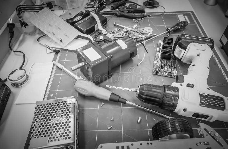 Engineer Tools for Repair Electronic Devices Close Up Stock Image ...