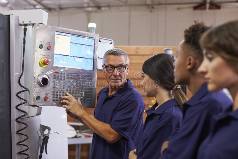 Engineer Training a Newly Hired Employee. Stock Photo - Image of ...