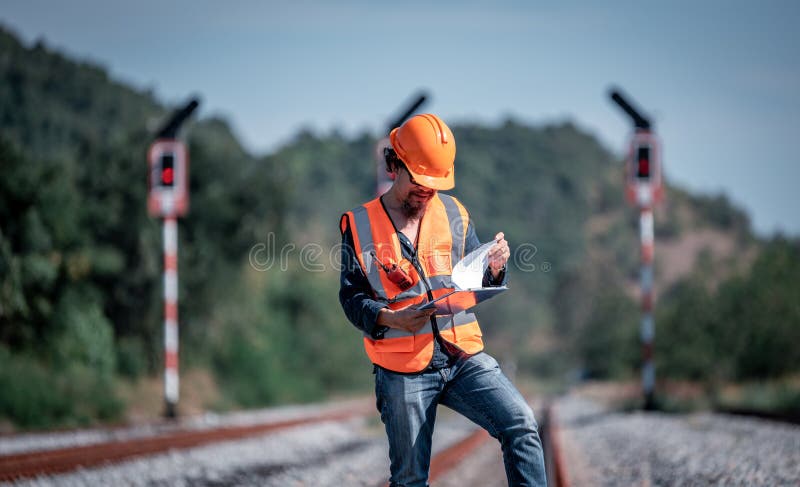 Engineer Under Discussion Inspection and Checking Construction Process ...