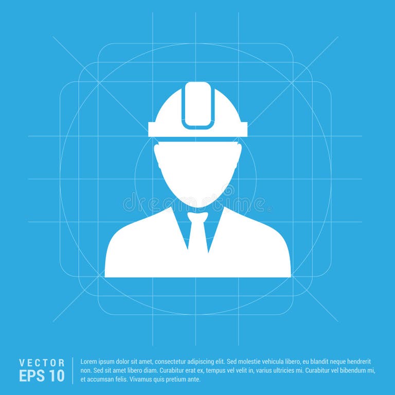Engineer user Icon stock vector. Illustration of hard - 132393653