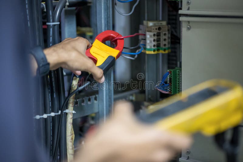 Clamp Meter To Measure an Electric Current Stock Photo - Image of ...