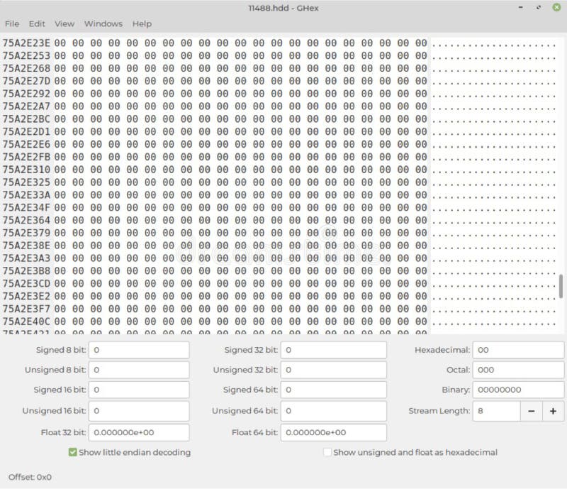 It Engineer Using GHex Software To Recovering Data from the Damages ...