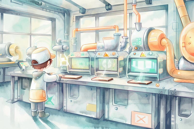 Engineer Using Holographic Interfaces in a High-tech Lab, Futuristic ...