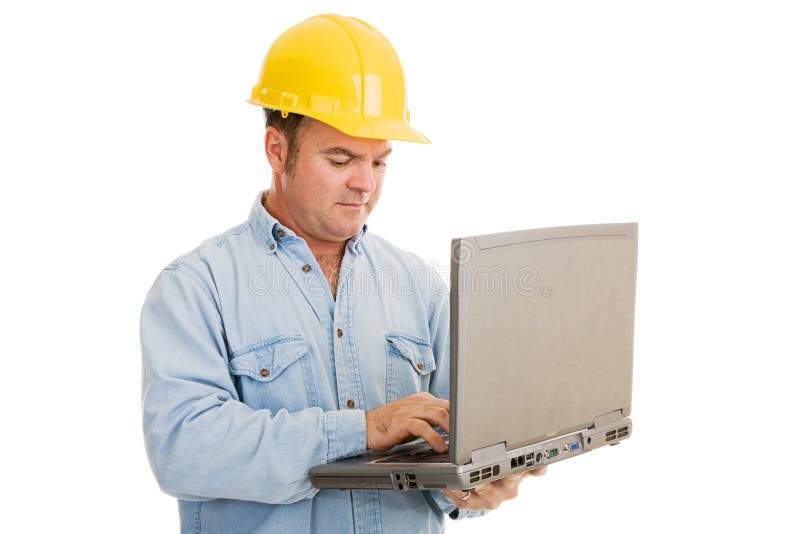Engineer Using Laptop stock image. Image of architect - 4934201