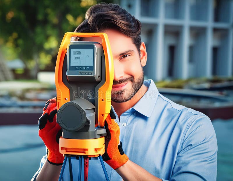 Engineer Using Modern Thermal Imaging Camera Stock Illustration ...