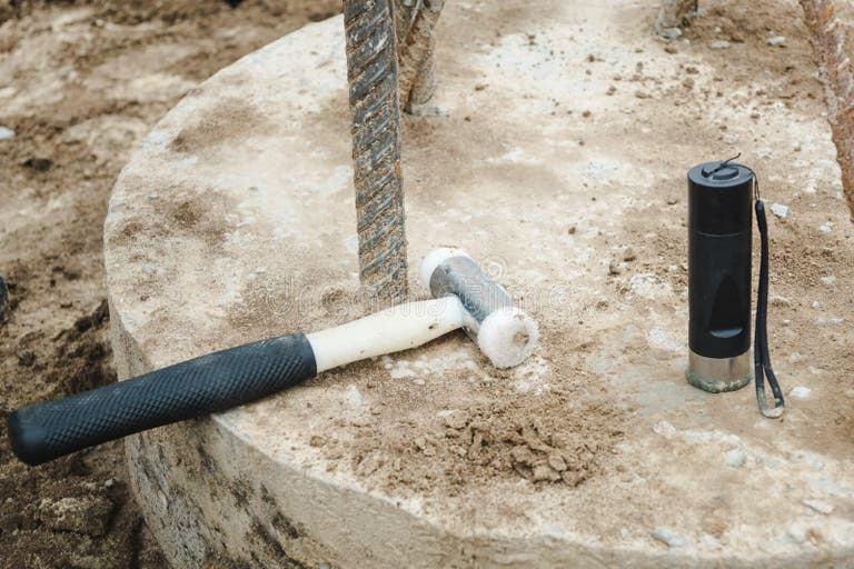 Seismic Test on Concrete Pile Stock Photo - Image of meter, closeup ...