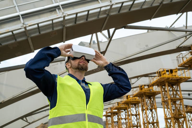 Engineer Using VR Glasses at Work Stock Photo - Image of glasses ...