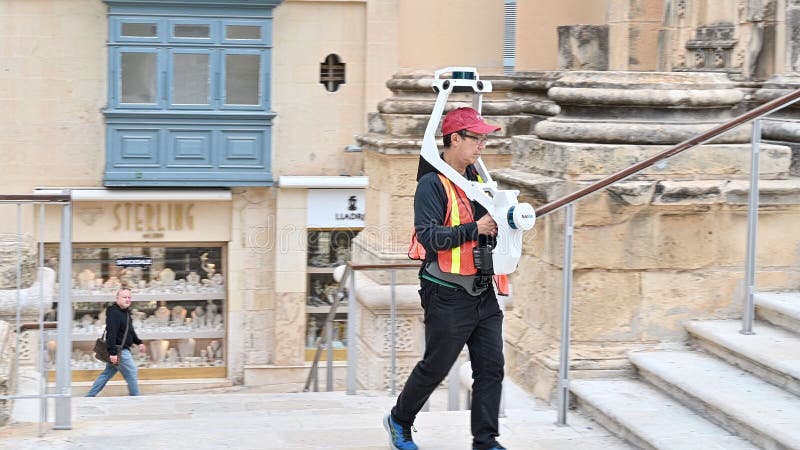 Engineer Using Wearable Mobile Mapping System Designed for 3D Laser ...