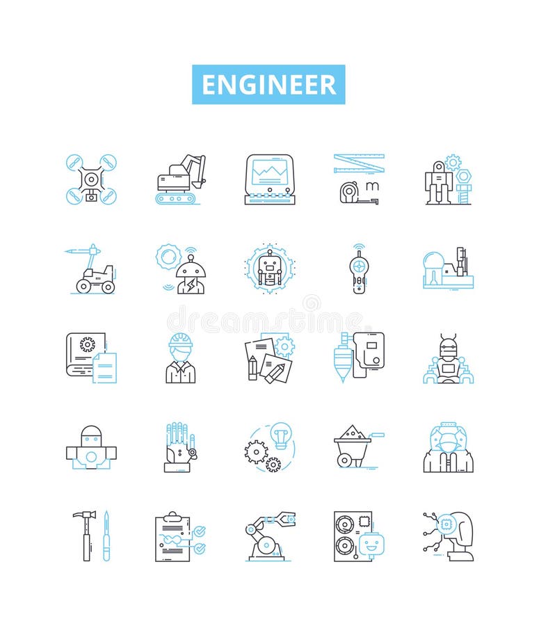 Engineer Vector Line Icons Set. Engineer, Technical, Mechanical ... Engineer Vector Line Icons Set. Engineer, Technical, Mechanical ...