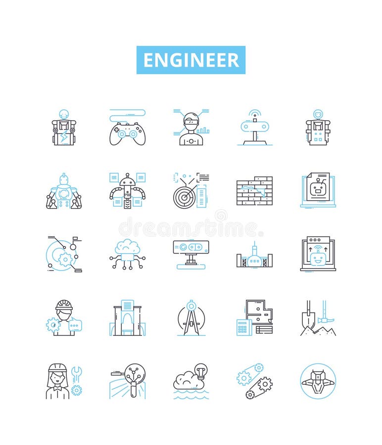 Engineer Vector Line Icons Set. Engineer, Technical, Mechanical ... Engineer Vector Line Icons Set. Engineer, Technical, Mechanical ...