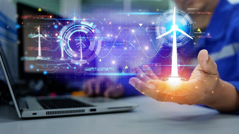 Engineer View a Dashboard Hud the Program Shows the Total Power ...