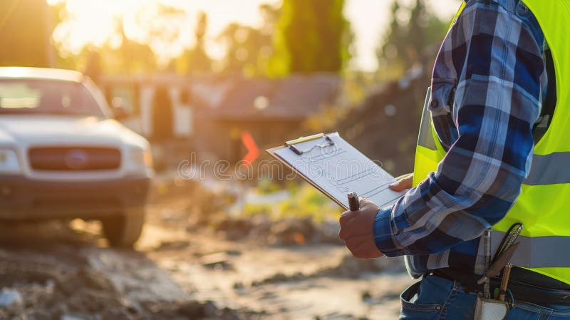 The Engineer with Clipboard. AI Generated Stock Photo - Image of ...
