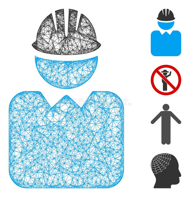 Engineer Web Vector Mesh Illustration Stock Illustration - Illustration ...