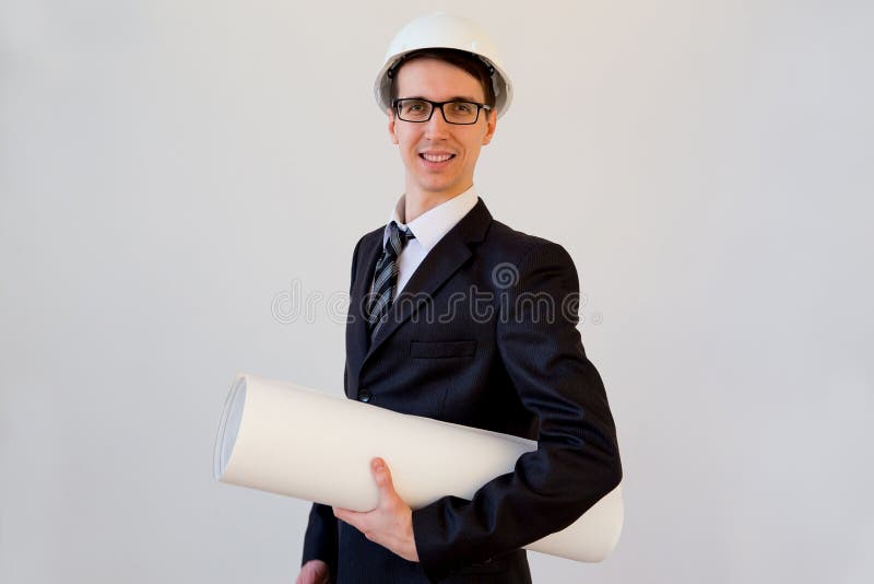 Engineer on White Background Stock Photo - Image of beautiful ...