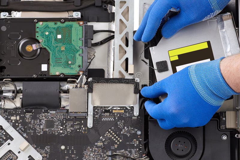 An Engineer Will Repair a Personal Computer Stock Image - Image of chip ...