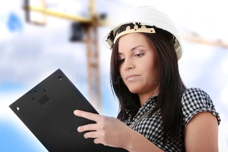 Engineer woman stock image. Image of career, adult, motivated - 13414173