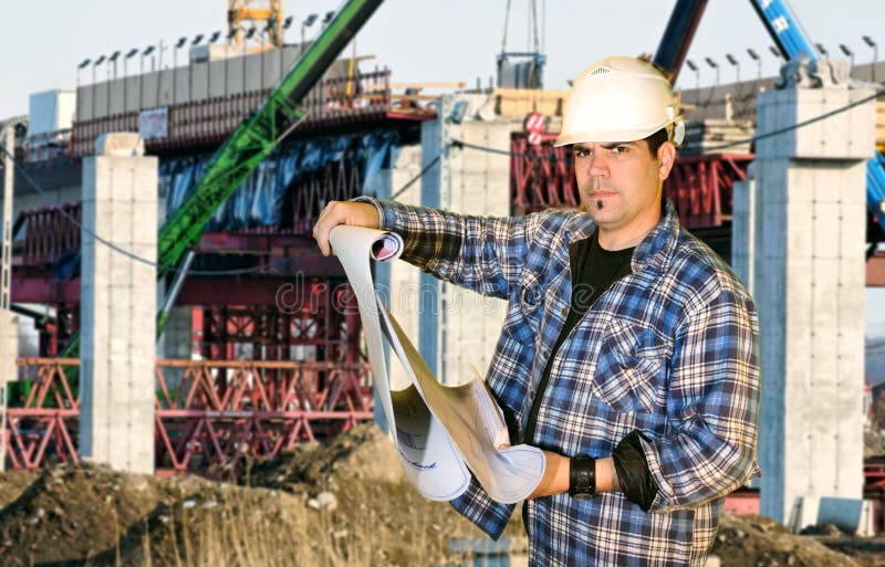 Engineer at work stock image. Image of construction, builder - 13954877