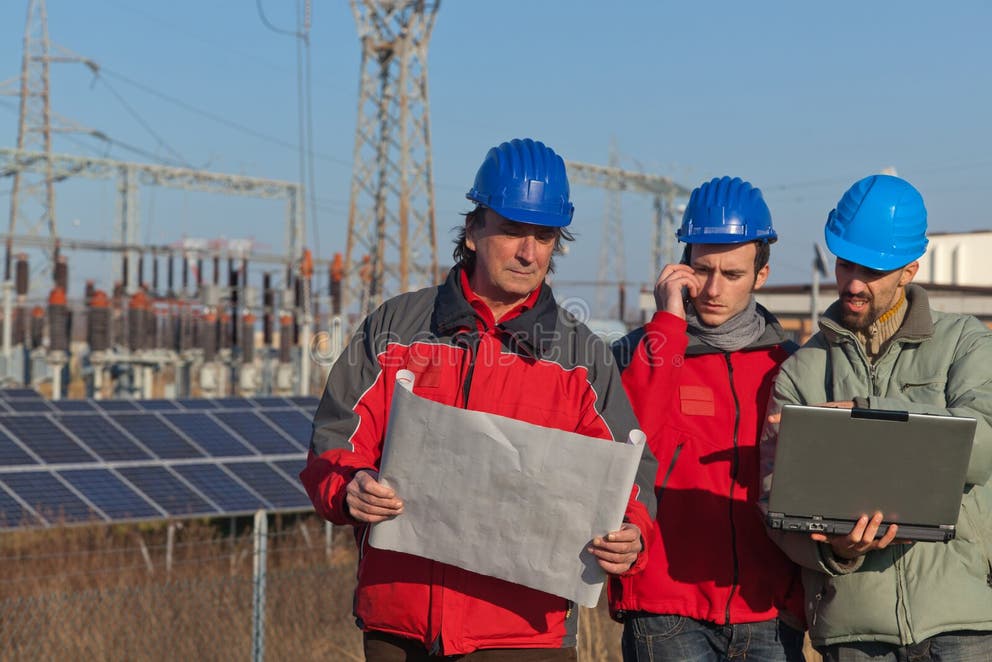 Engineer at Work stock photo. Image of energy, blueprint - 17986704