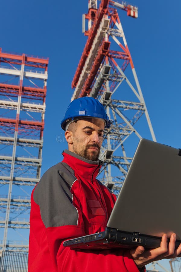 Engineer at Work stock photo. Image of posing, building - 18348910