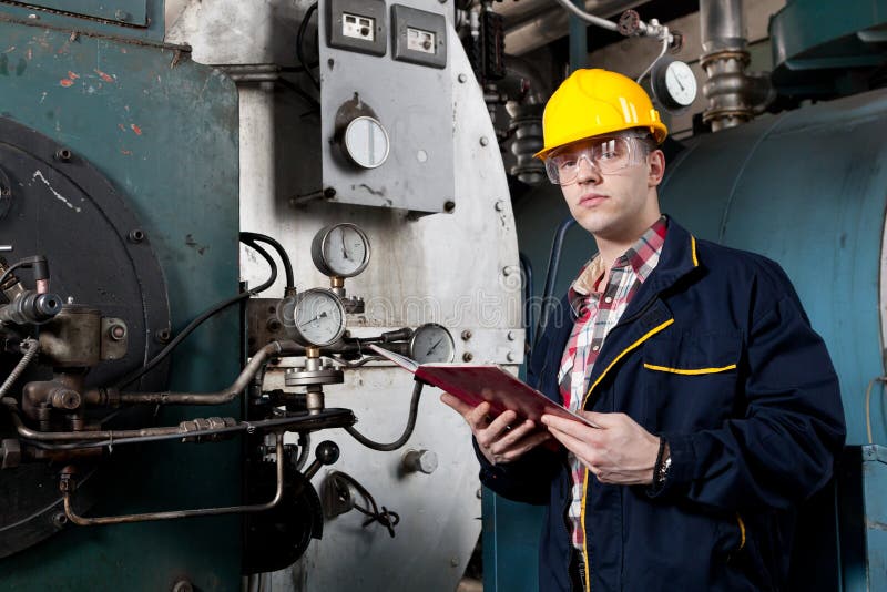 Engineer in Control Room stock image. Image of concentration - 15995203