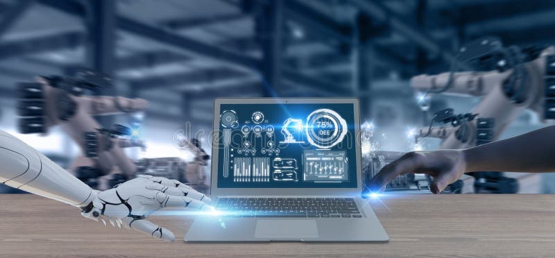 Engineer Work with Ai Artificial Intelligence Automation Robot and Use ...