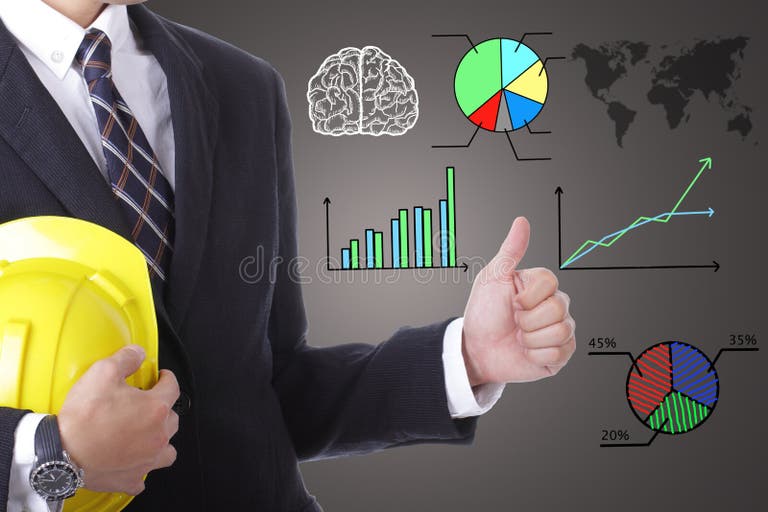 Engineer with Work Concept Building Business Grogress Graph Stock Photo ...
