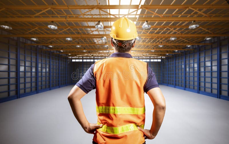 Engineer work in factory stock image. Image of vest - 229059807