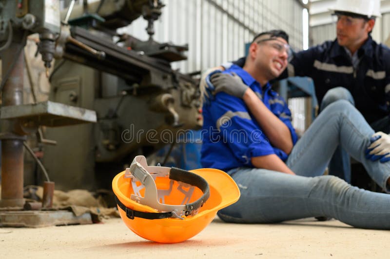 Engineer Worker with Accident at Factory Stock Photo - Image of ...