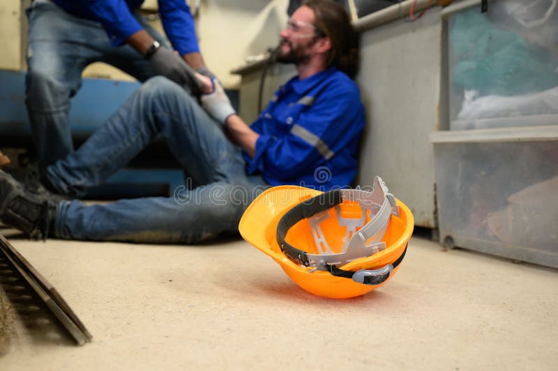 Engineer Worker with Accident at Factory Stock Photo - Image of ...