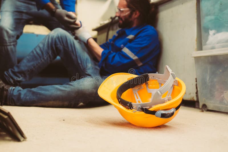Engineer Worker with Accident at Factory Stock Photo - Image of damage ...