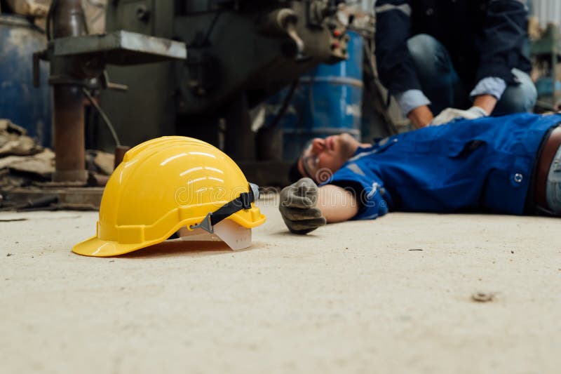 Engineer Worker with Accident at Factory Stock Photo - Image of ...