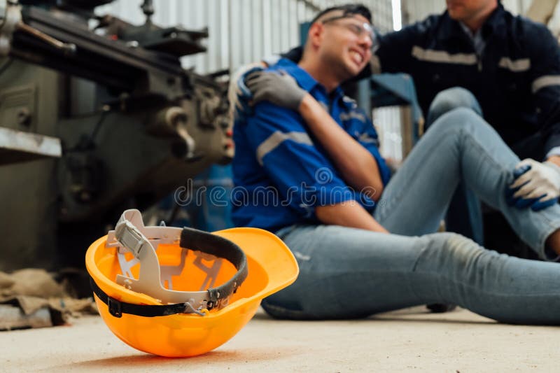 Engineer Worker with Accident at Factory Stock Photo - Image of ...
