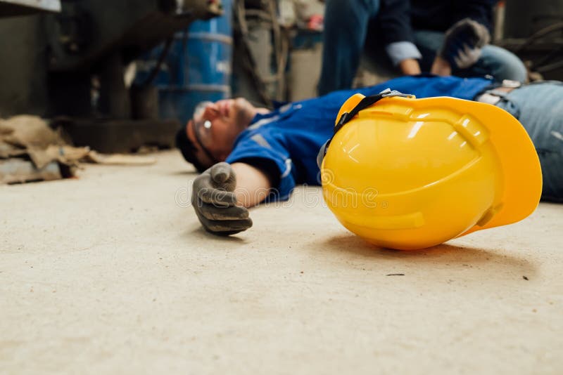 Engineer Worker with Accident at Factory Stock Photo - Image of ...