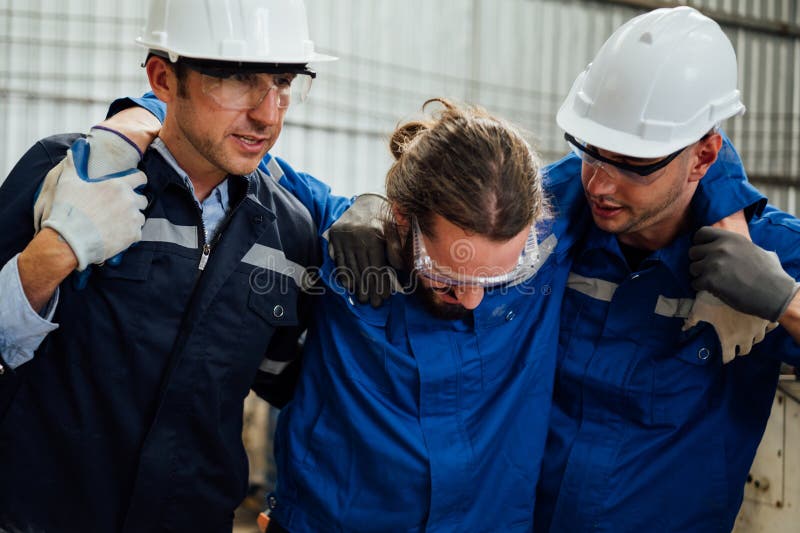 Engineer Worker with Accident at Factory Stock Photo - Image of ...