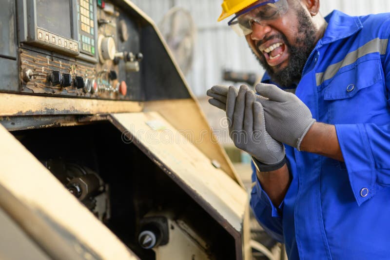 Engineer Worker with Accident at Factory Stock Photo - Image of ...
